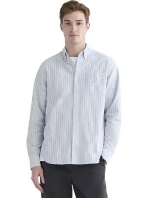 Everlane Classic Oxford Shirt - Summer Sky Stripe | Standard